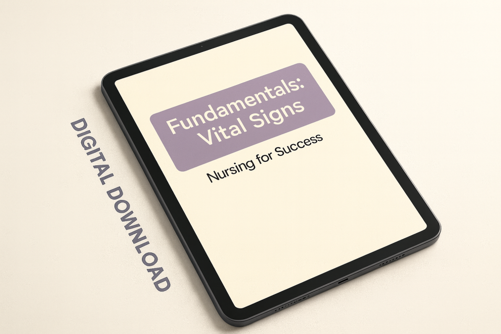 Vital Signs Quick Study Guide – Nursing for Success – As Easy As ABC