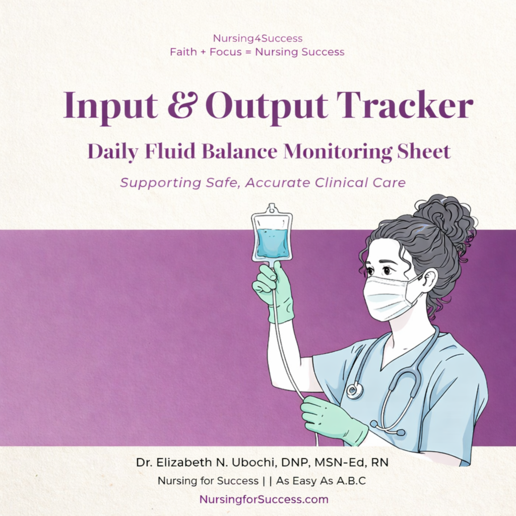 Input & Output Tracker: Fluid Balance Learning Tool for Nursing ...
